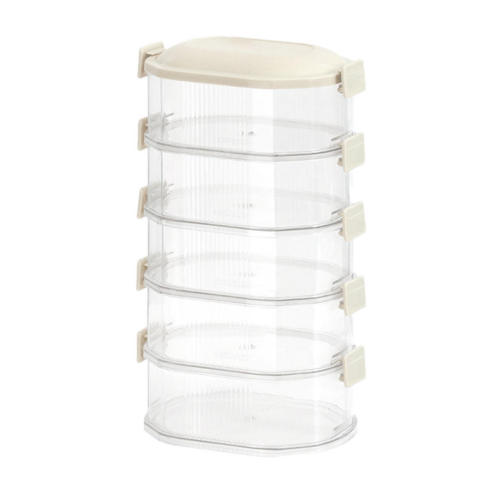 5-Level Modular Spice Rack Box- Stackable Airtight Condiment Containers ...